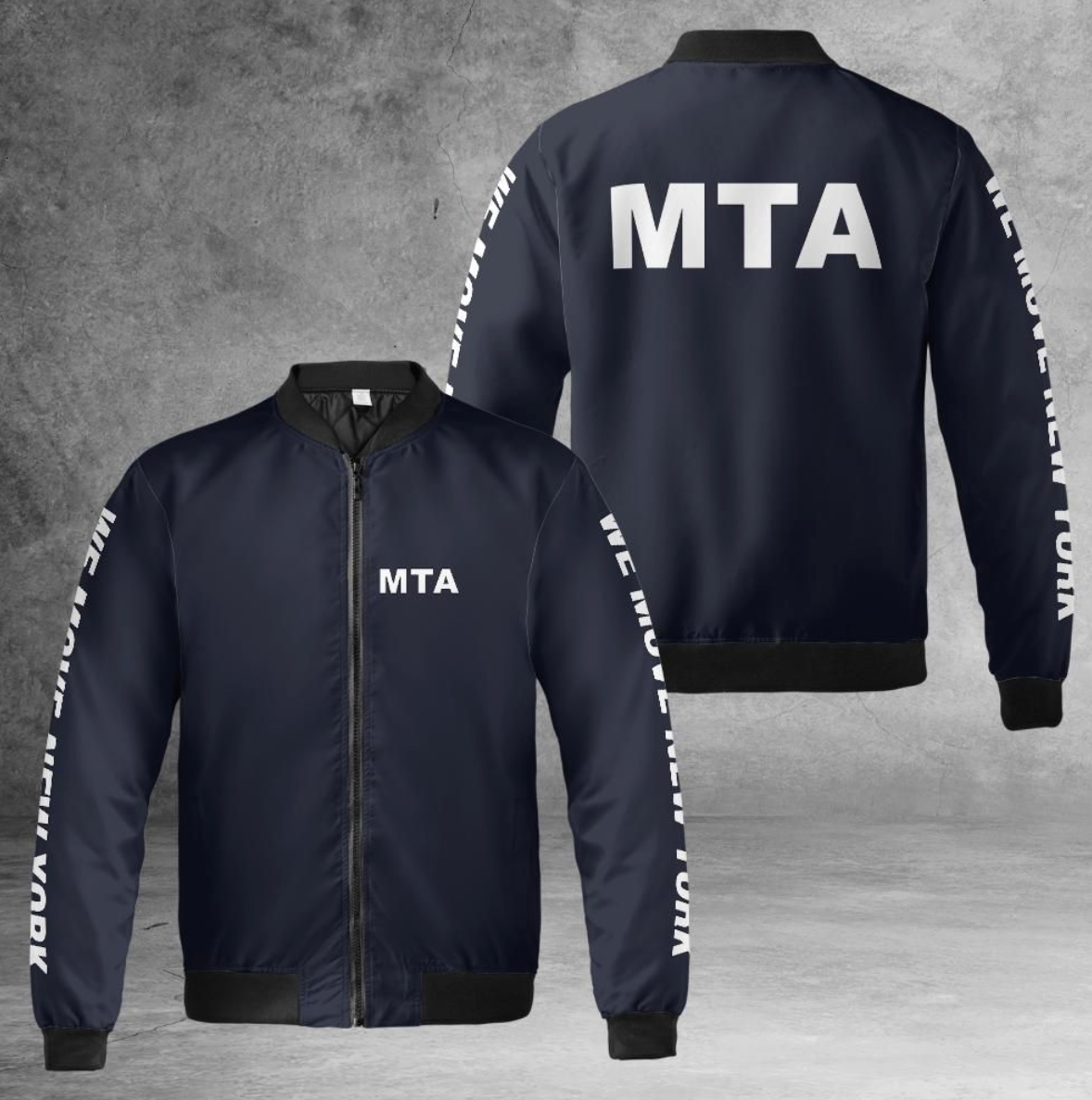 MTA Bomber Jacket (white) – We Move New York