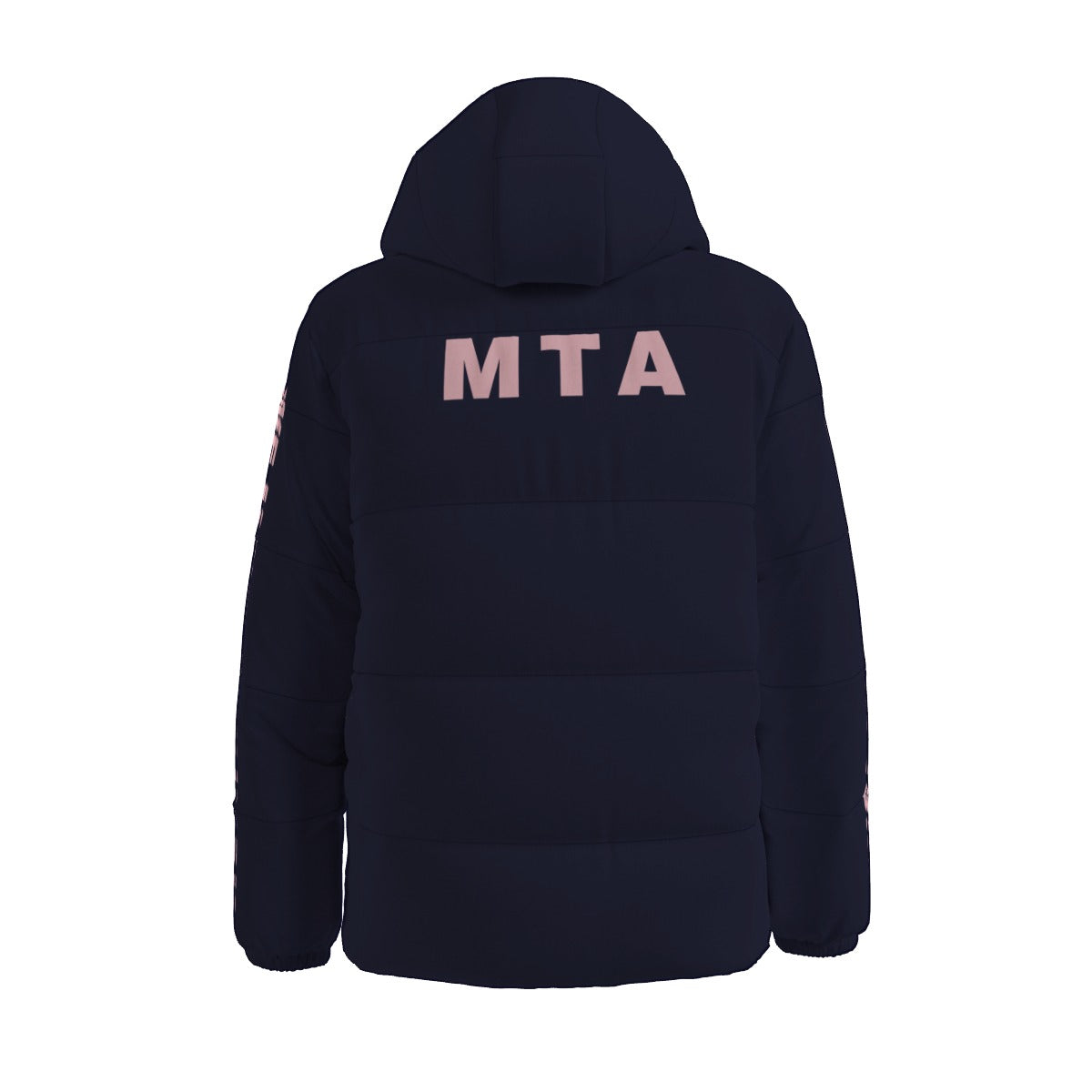 MTA Down Jacket (pink text) – We Move New York